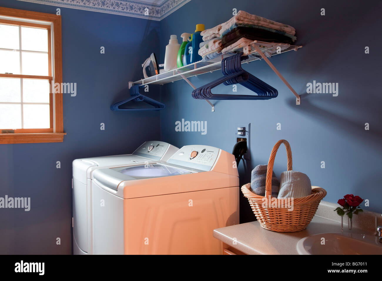 House Interior Laundry Room Stock Photo - Alamy