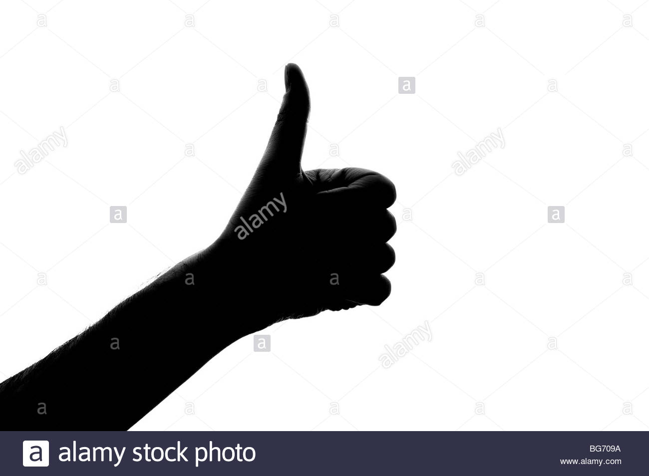 Thumb up sign okay Black and White Stock Photos & Images - Alamy