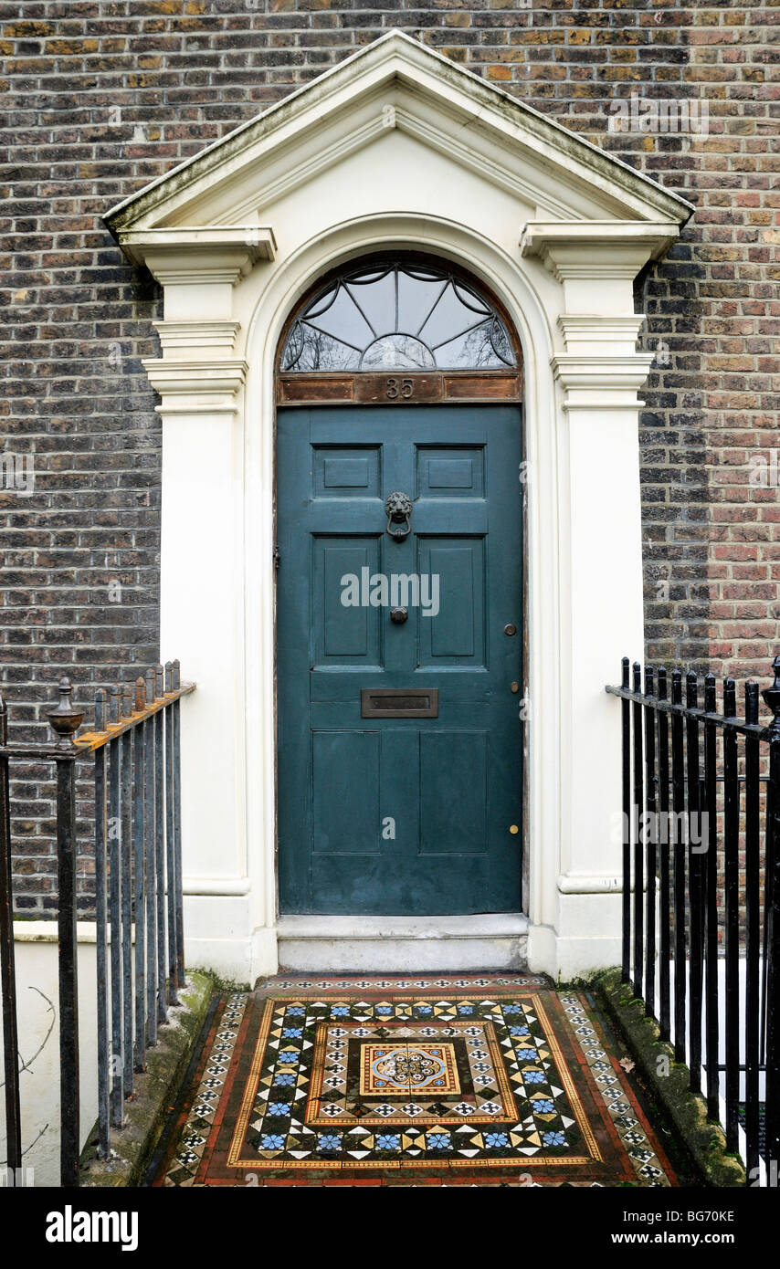Georgian front door Highbury Place London England UK Stock Photo - Alamy