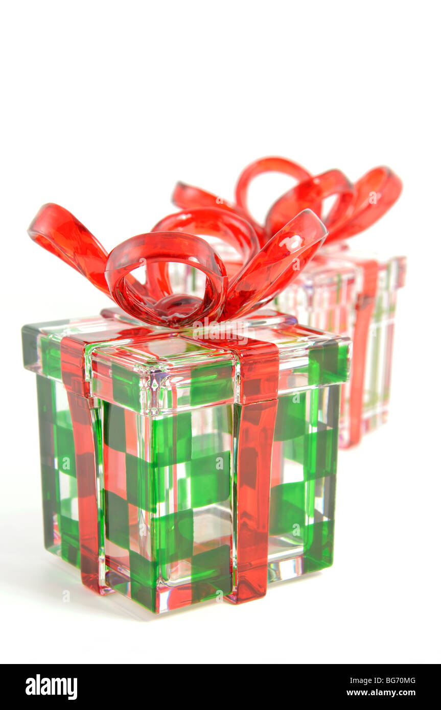 Christmas glass gift boxes for candy Stock Photo - Alamy