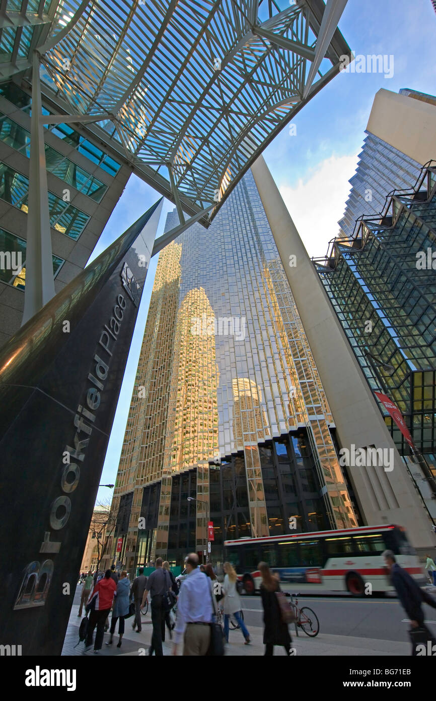Highrise buildings outside Brookfield Place in the Financial District ...