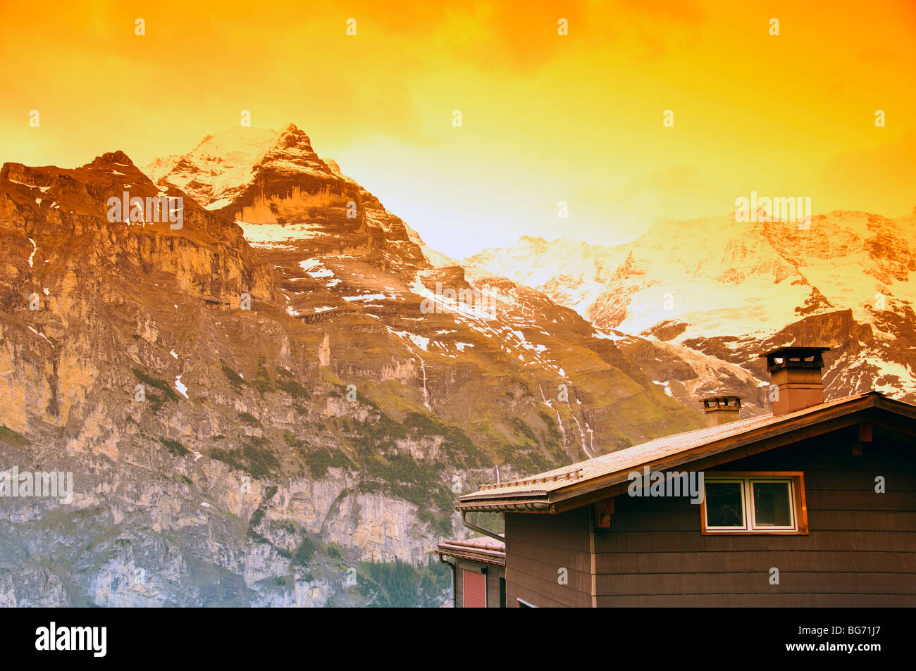 View from Murren, Switzerland Stock Photo - Alamy