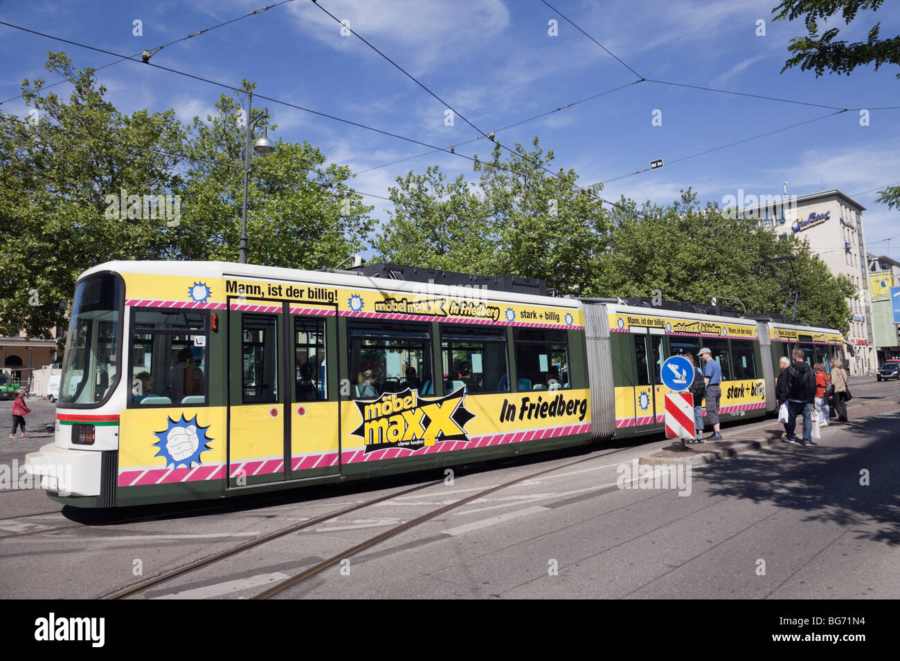 Augsburg, Bavaria, Germany, Europe. City Tram on tramway network in ...