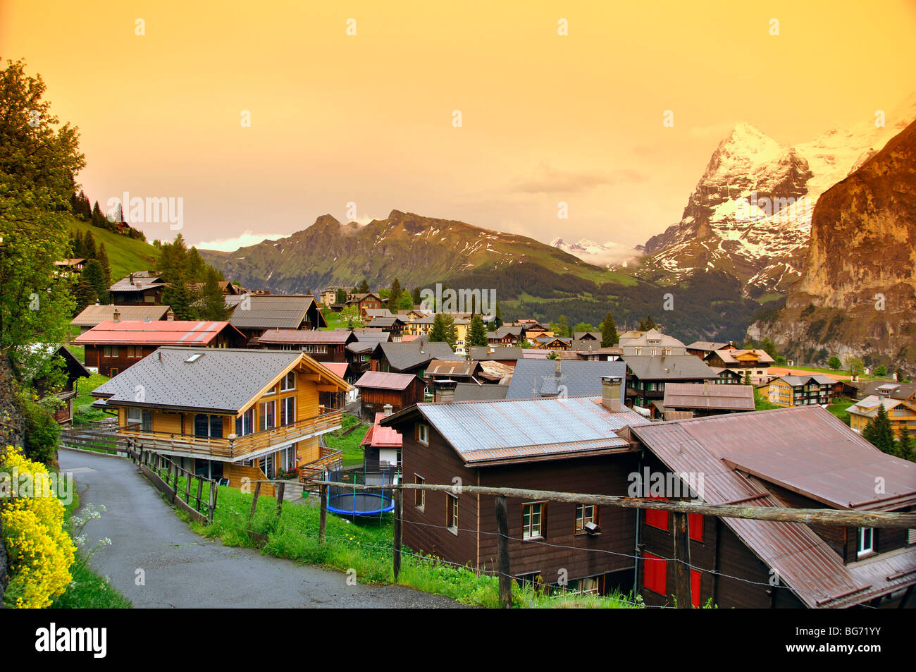 Swiss alps from murren town hi-res stock photography and images - Alamy