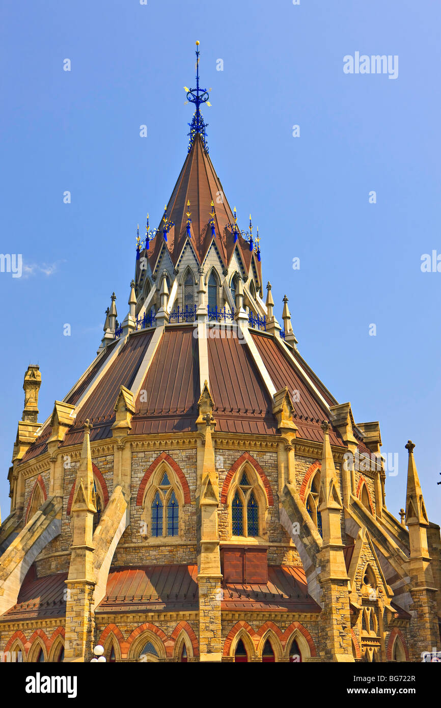 Exterior of the Library of Parliament in the Centre Block of the ...
