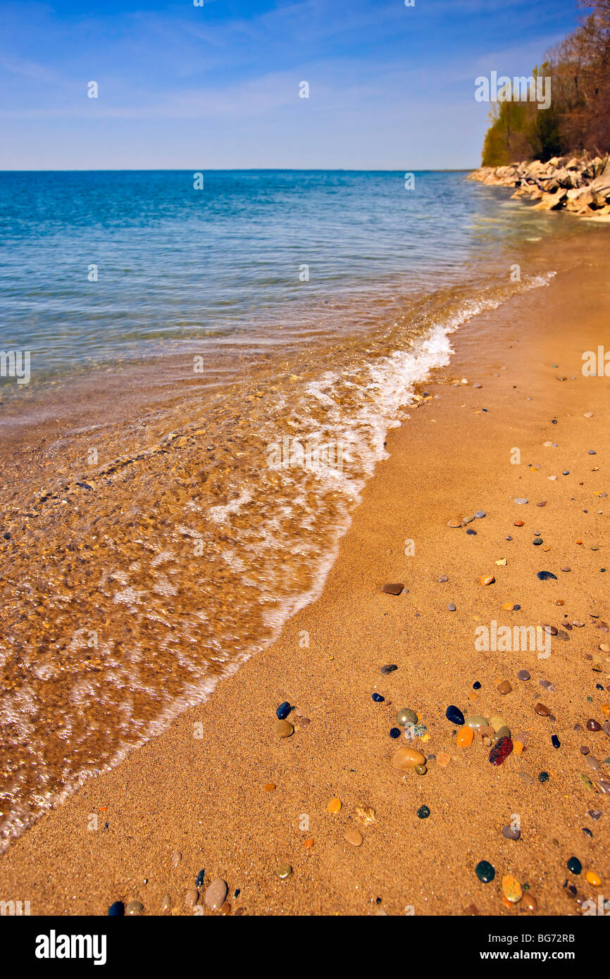 Shores of Lake Erie at the southernmost point of mainland Canada in ...