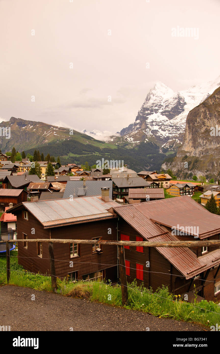 Swiss alps from murren town hi-res stock photography and images - Alamy