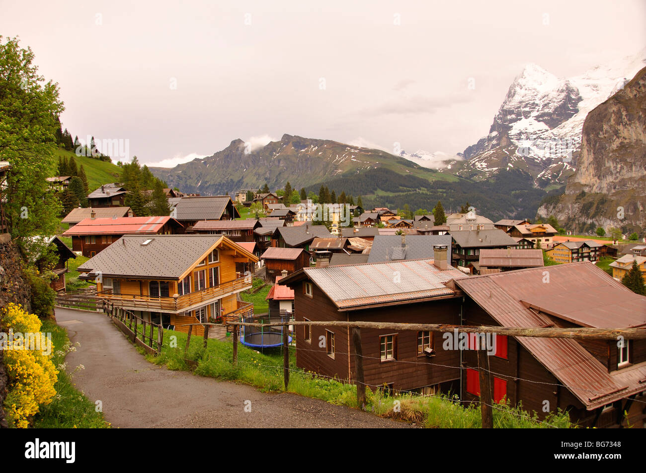 Swiss alps from murren town hi-res stock photography and images - Alamy