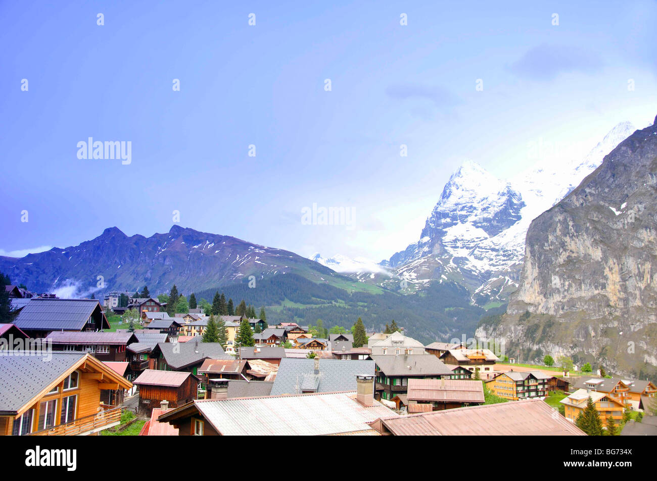 Swiss alps from murren town hi-res stock photography and images - Alamy
