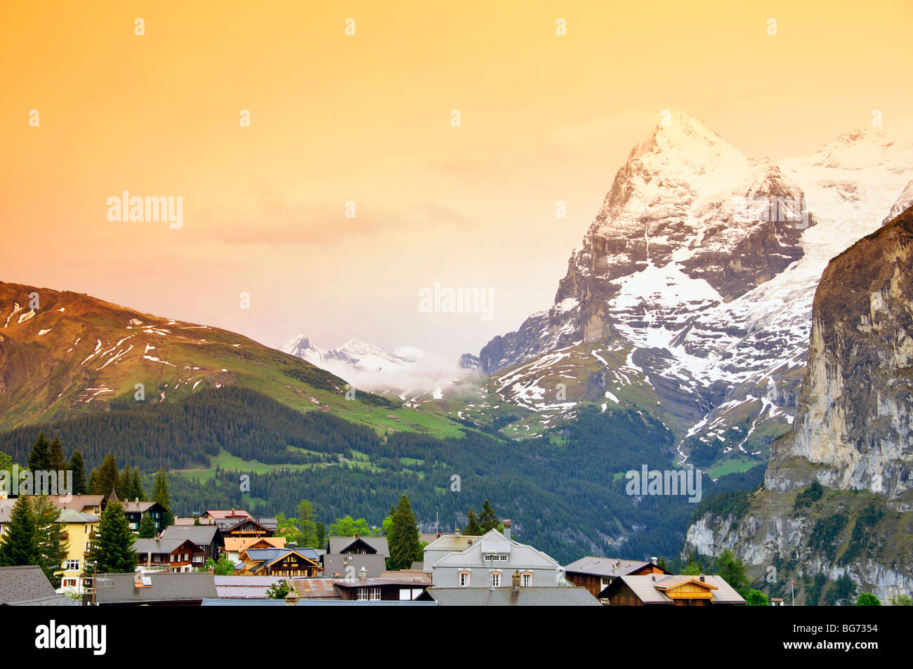 View from Murren, Switzerland Stock Photo - Alamy