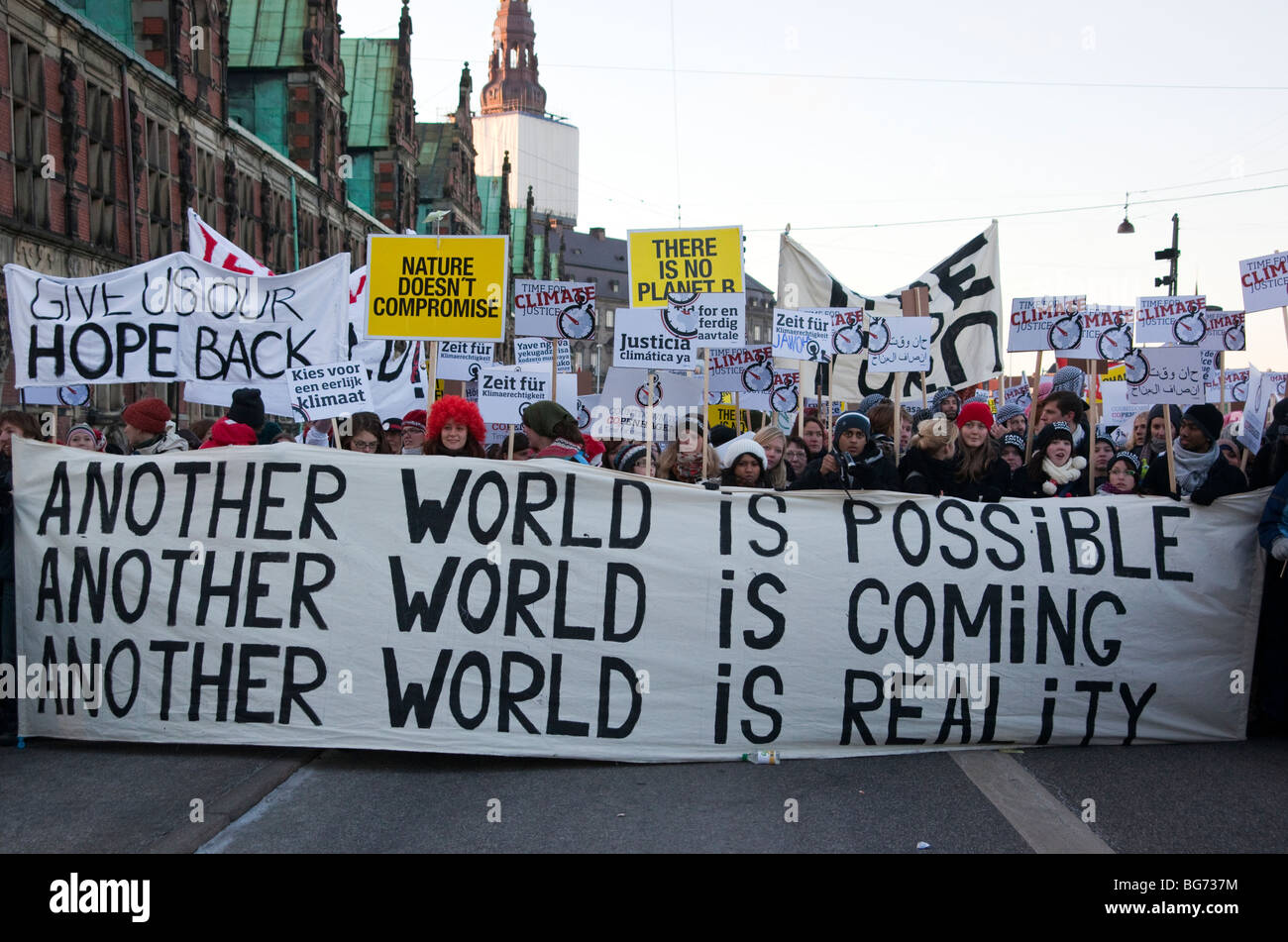 COP15 Climate Justice demonstrators in Copenhagen with a clear message ...