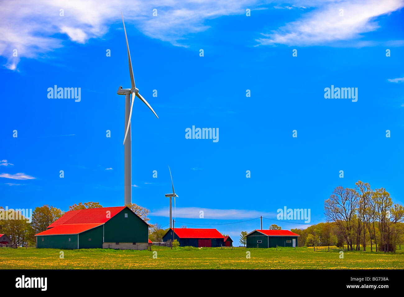 Farmhouse wind turbine hi-res stock photography and images - Alamy