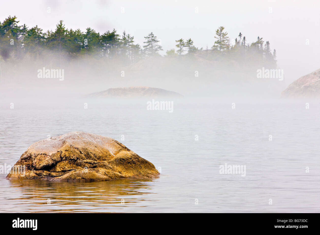 Fog in Sinclair Cove, Lake Superior, Lake Superior Provincial Park ...