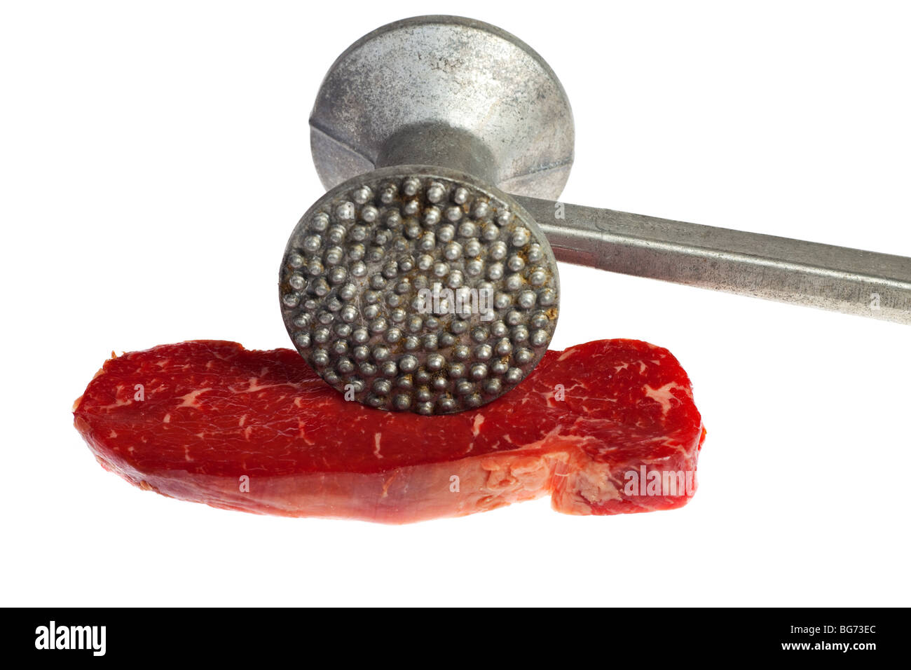 raw steak prepared for cooking isolated on white Stock Photo - Alamy