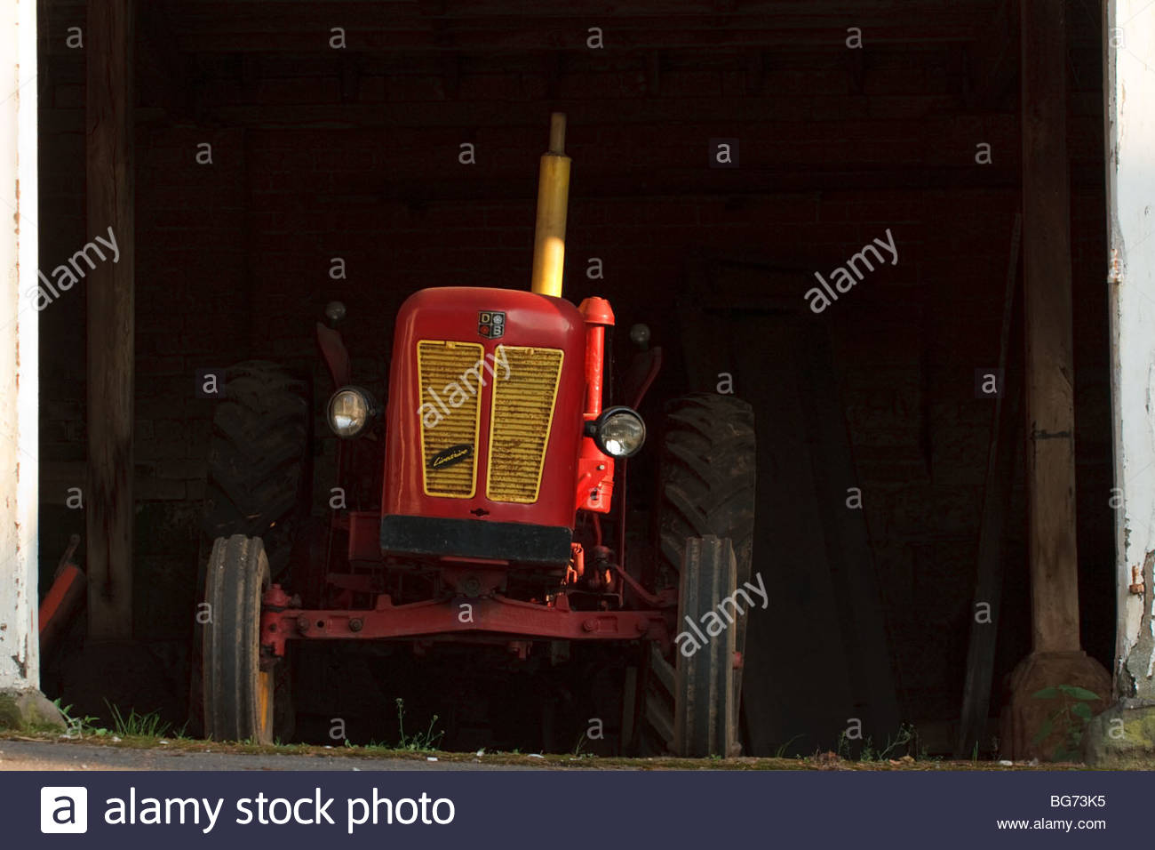 Red And Yellow Tractor Vintage Tractor High Resolution Stock ...