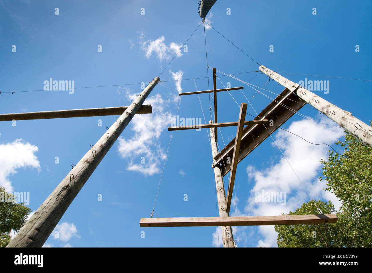 rope obstacle course Stock Photo - Alamy