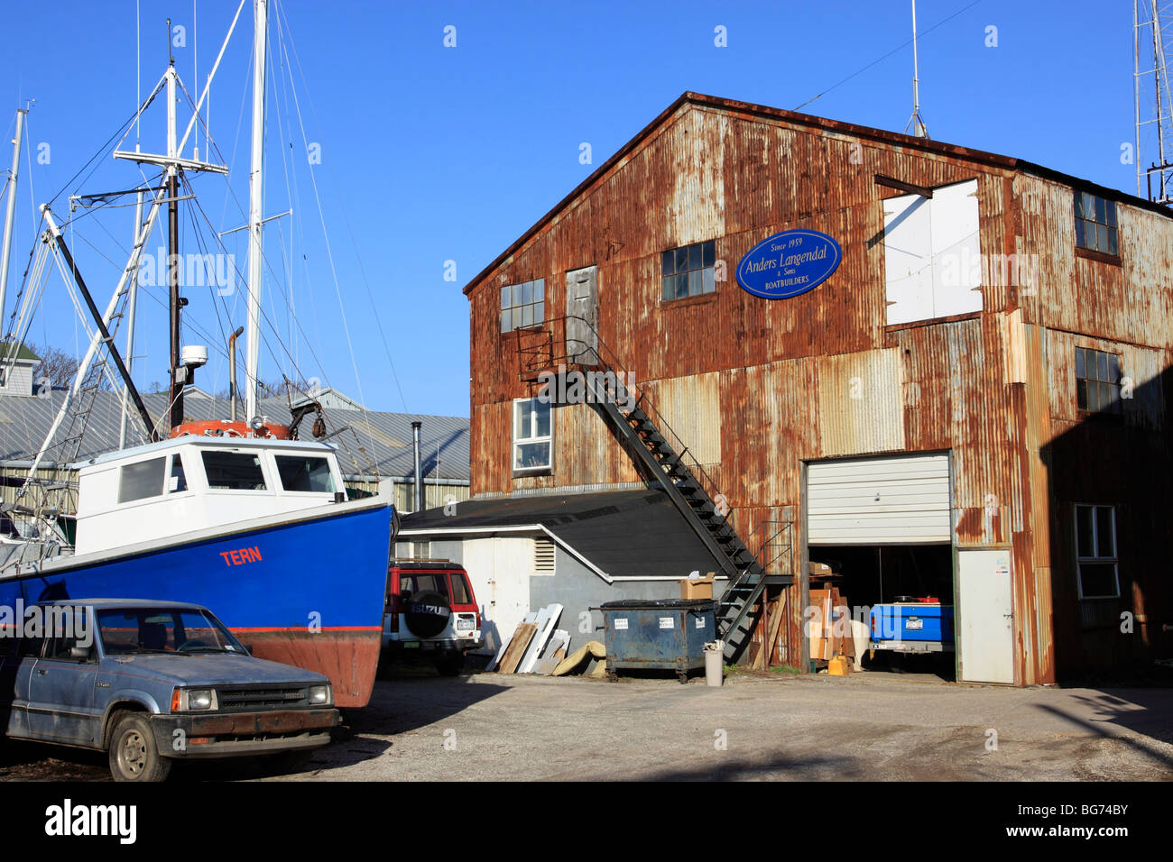 The Anders Langendal and Sons custom wood boat building factory ...