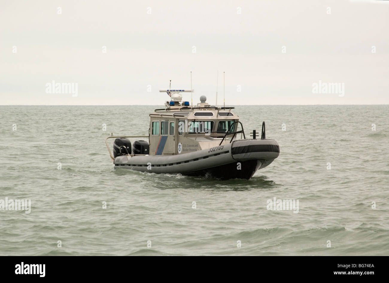 US Customs and Border Protection patrol boat in the Gulf of Mexico ...