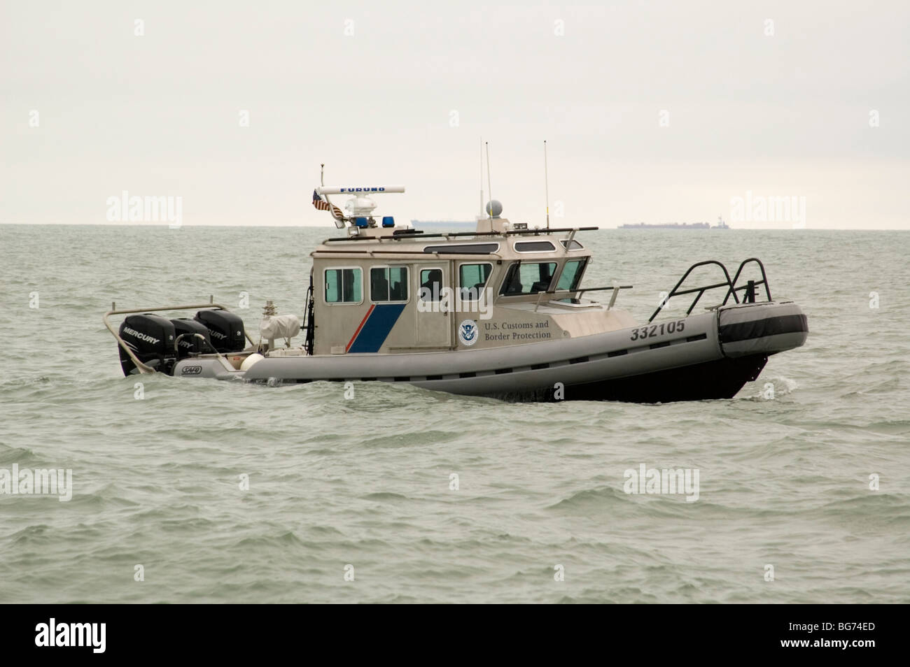 US Customs and Border Protection patrol boat in the Gulf of Mexico ...