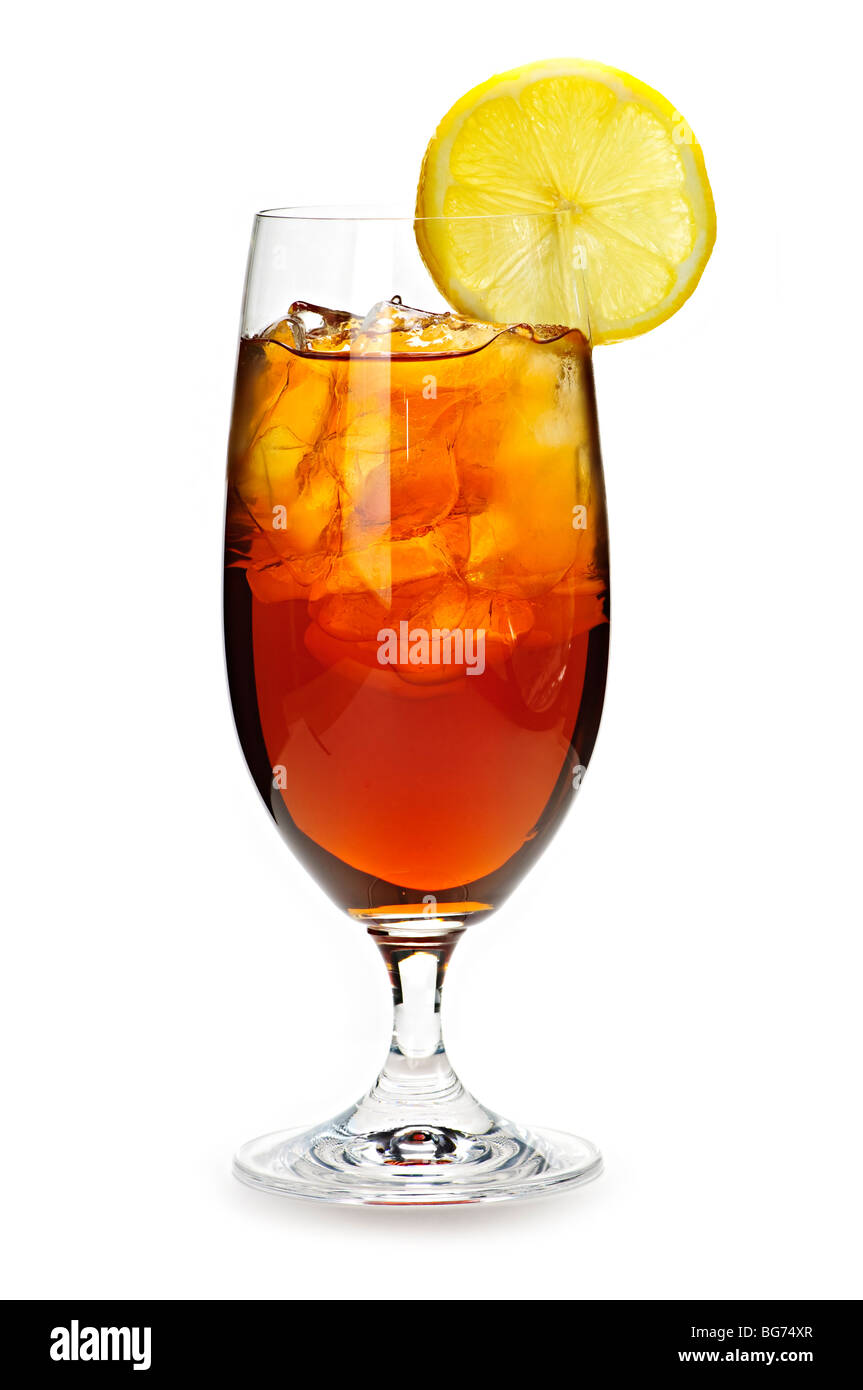 Glass of iced tea Cut Out Stock Images & Pictures - Alamy