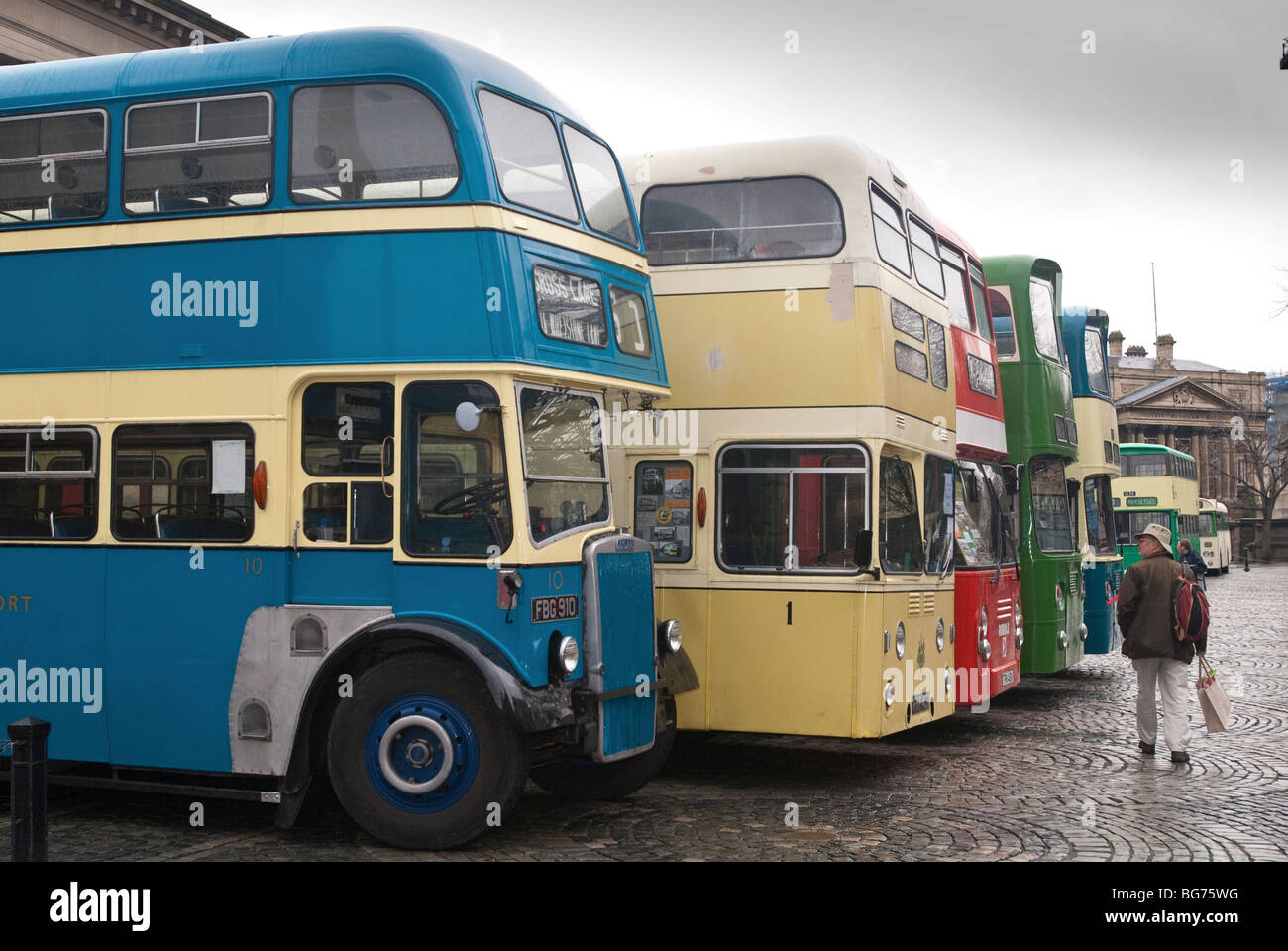 Vintage buses at a Festival to mark the 40th anniversary of the ...