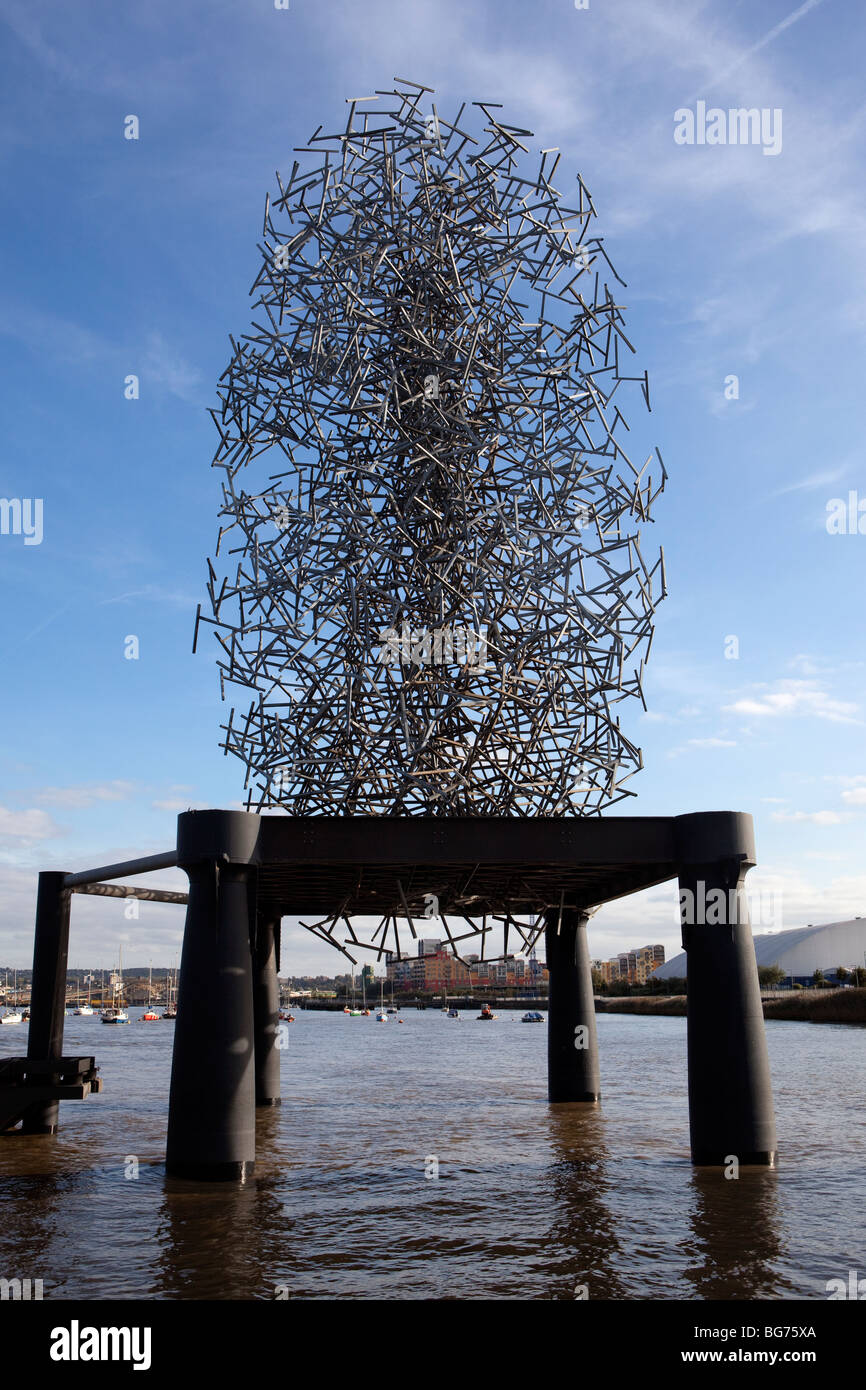 Modern Statue Outside the O2 Arena in Greenwich, London Stock Photo - Alamy