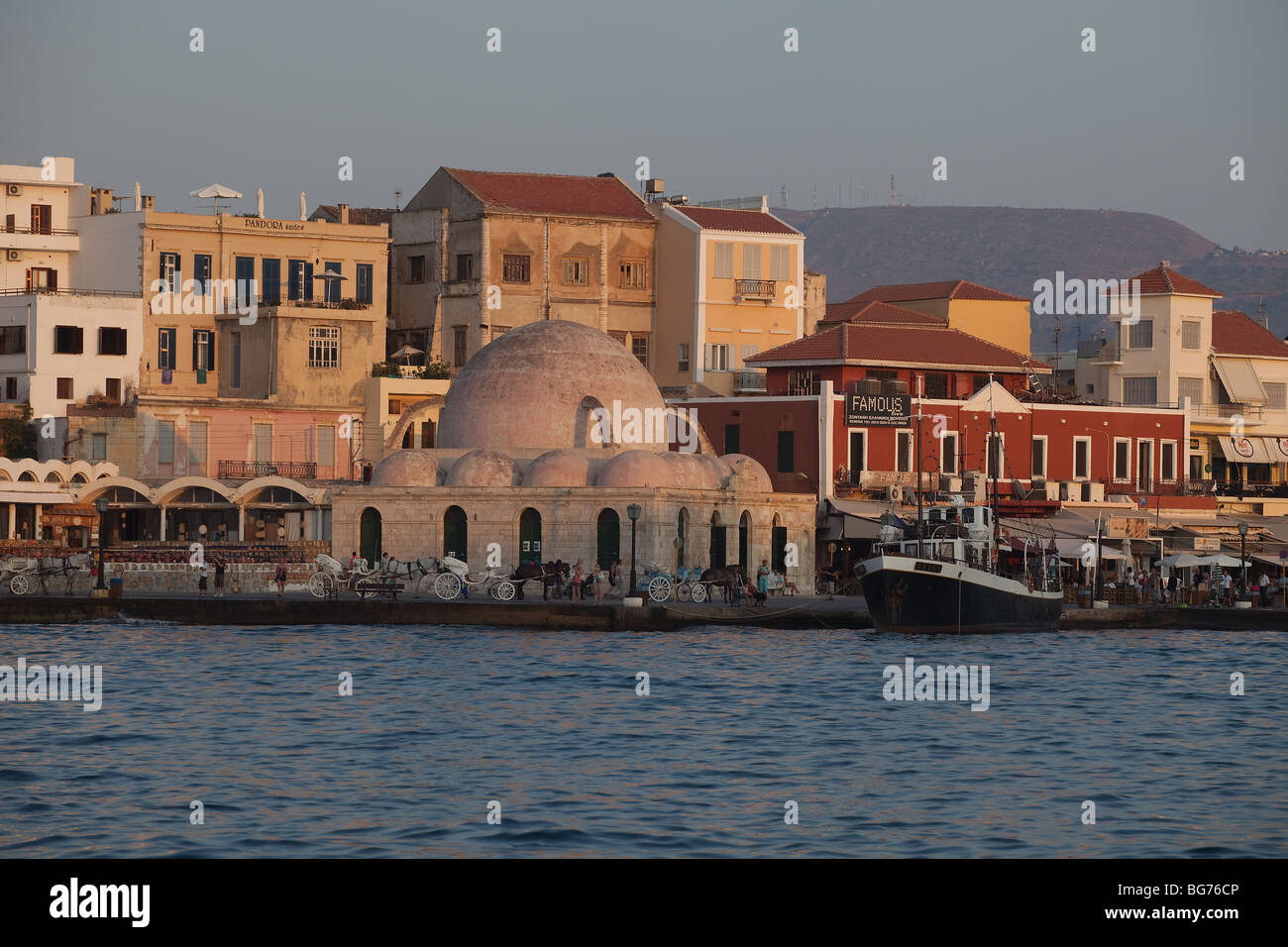 hania chania crete island greece europe old port Stock Photo - Alamy
