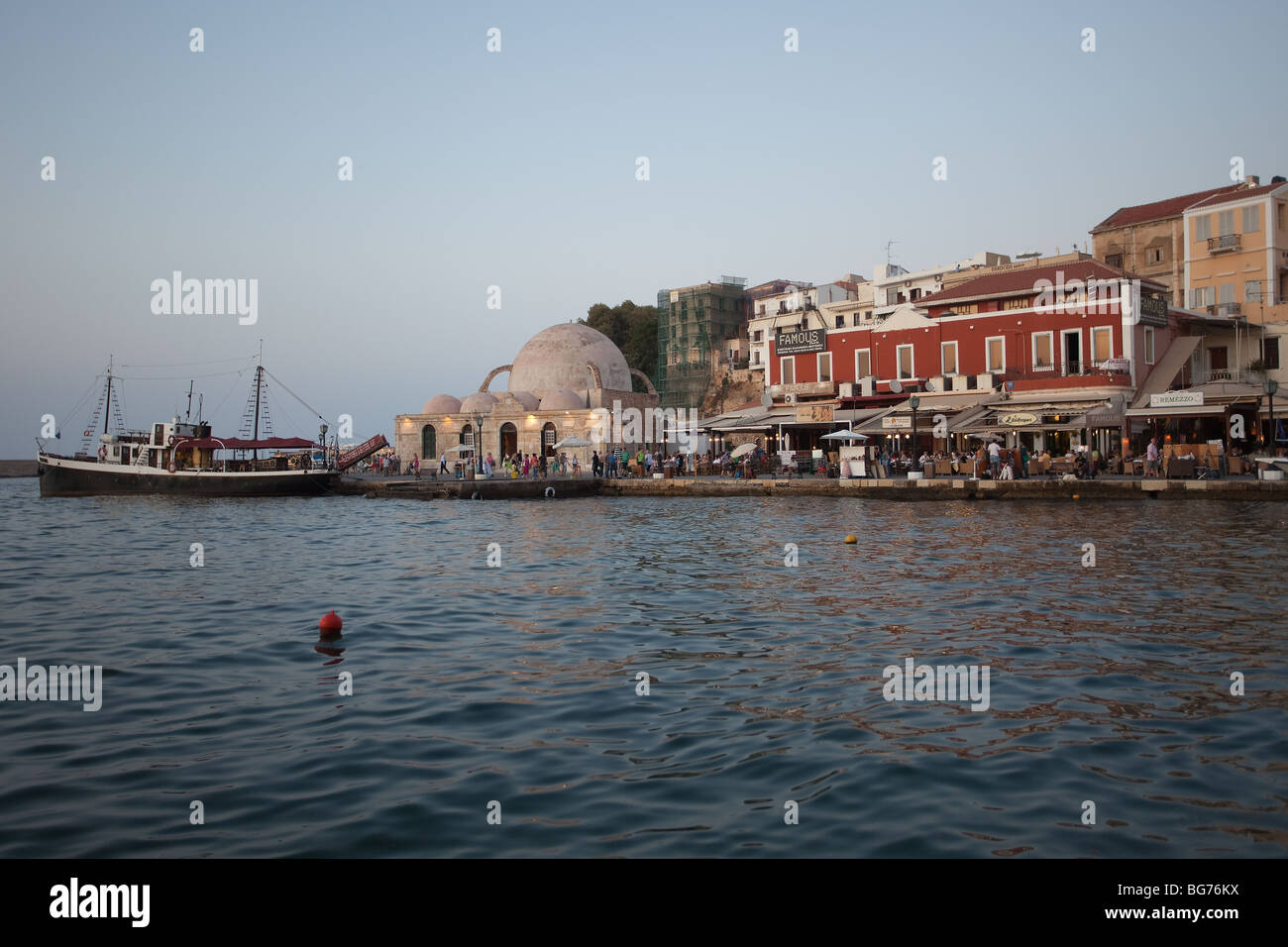 hania chania crete island greece europe old port Stock Photo - Alamy