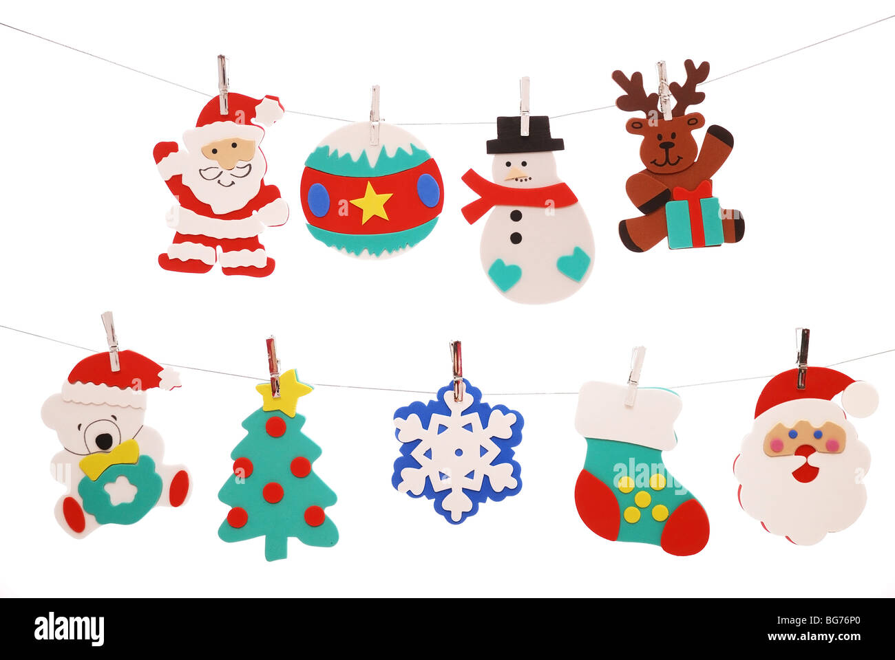 Hanging Christmas Decorations Stock Photo - Alamy