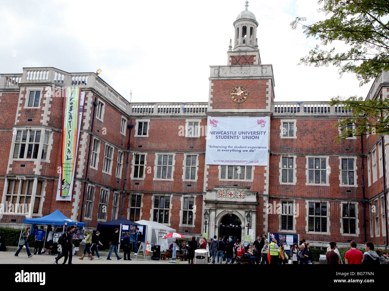 Newcastle University, England - stalls for Freshers Week Stock Photo ...