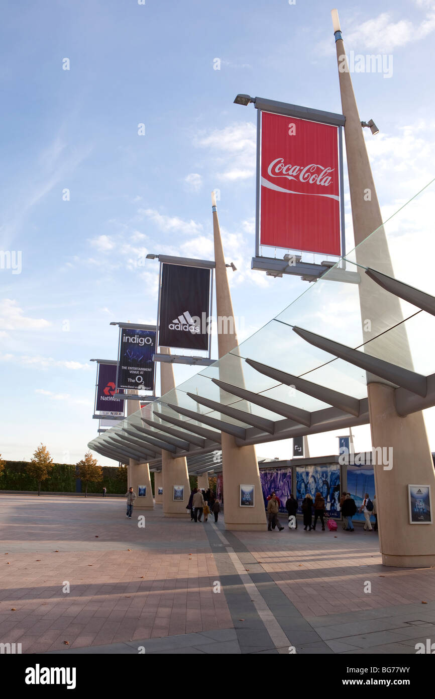 Walkway outside the O2 Arena Stock Photo - Alamy