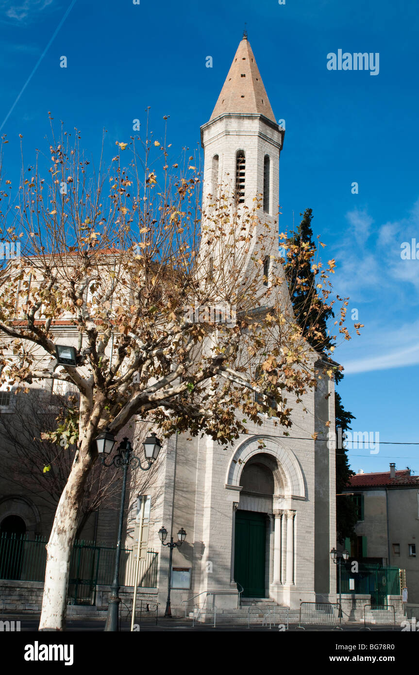 Protestant temple, Ganges, Herault, Southern France Stock Photo - Alamy