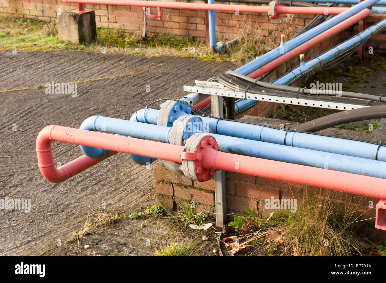 Butane and Propane pipework in factory Stock Photo - Alamy