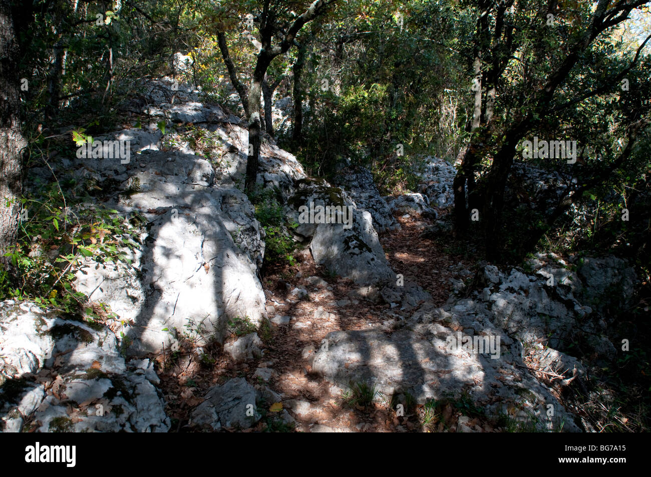 Stone path near Ganges, Southern France Stock Photo - Alamy