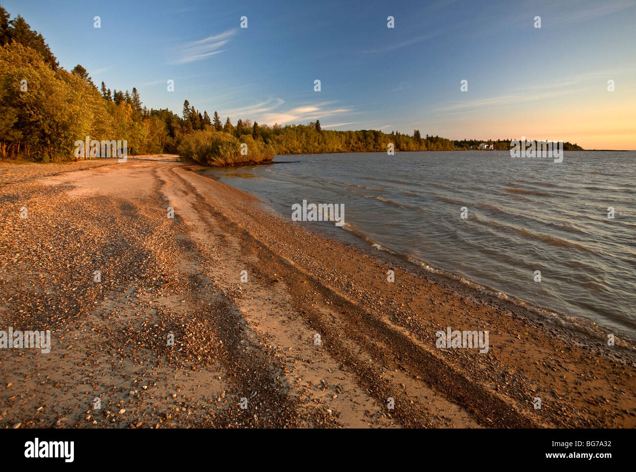 Sunrise on Lake Winnipeg Manitoba Canada Stock Photo - Alamy