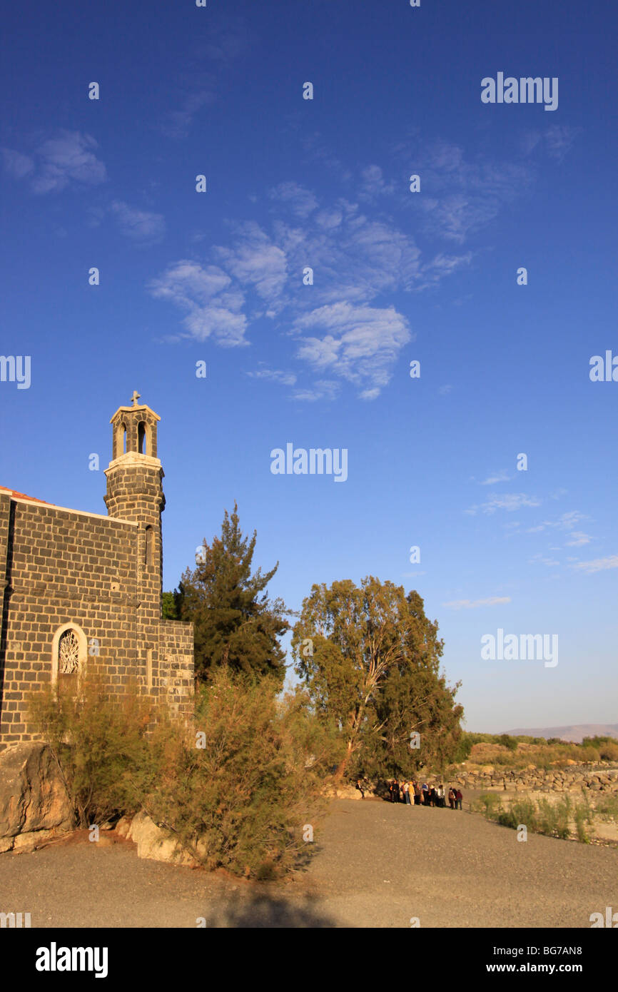 Sea of Galilee, the Church of St Peter's Primacy Stock Photo - Alamy
