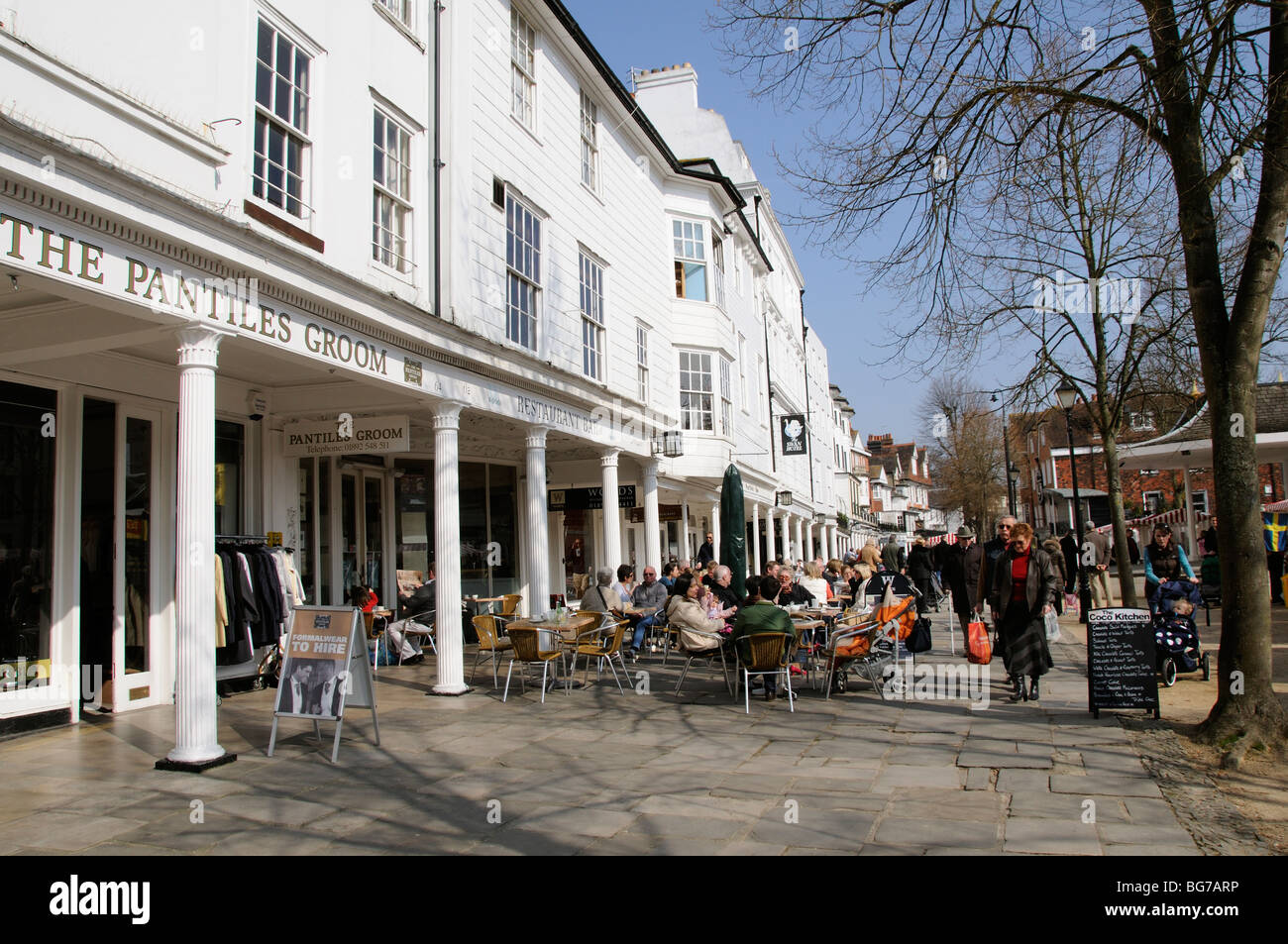 The Pantiles a historic shopping area in Royal Tunbridge Wells Kent ...
