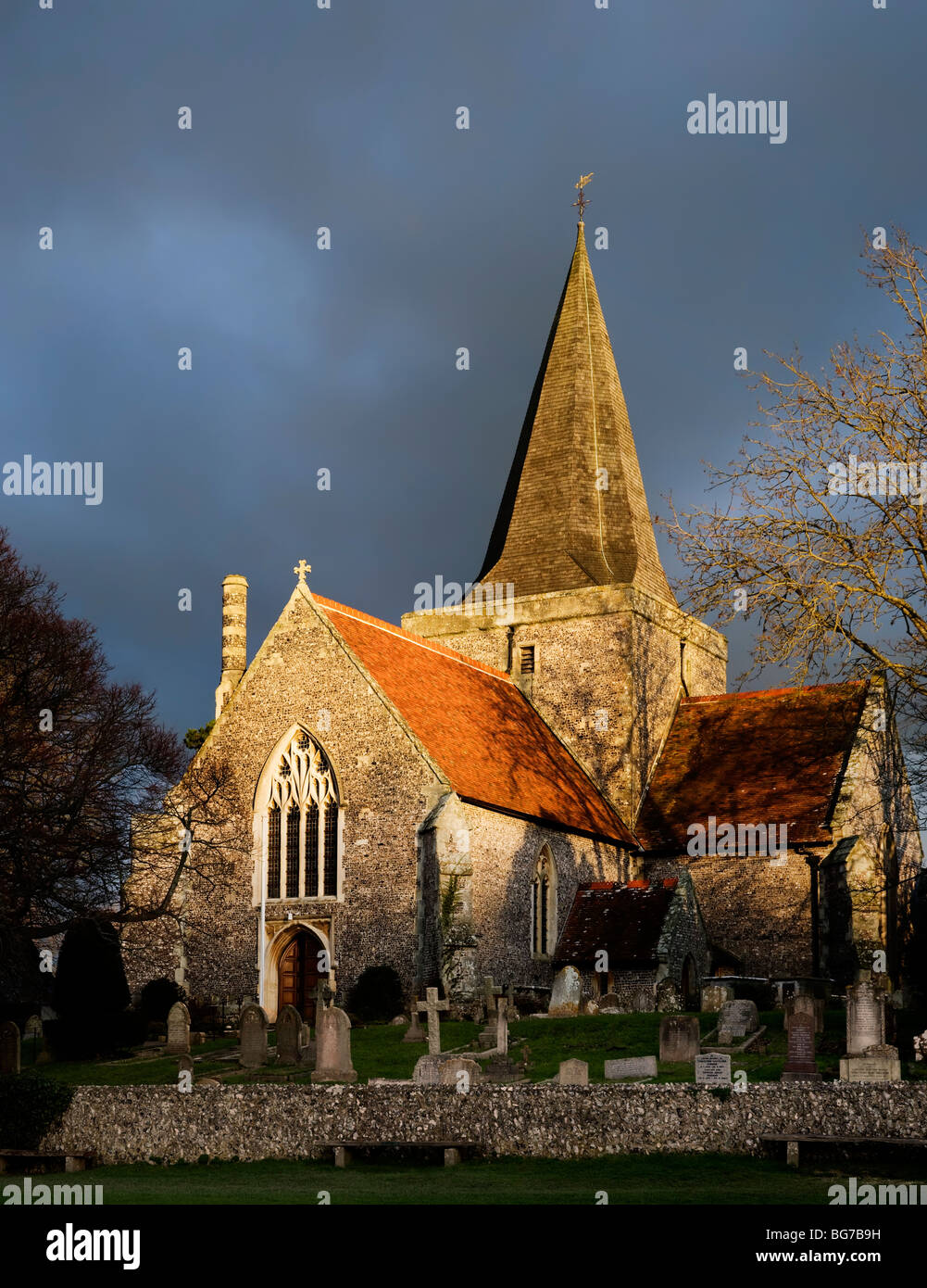 Church spire 14th century hi-res stock photography and images - Alamy