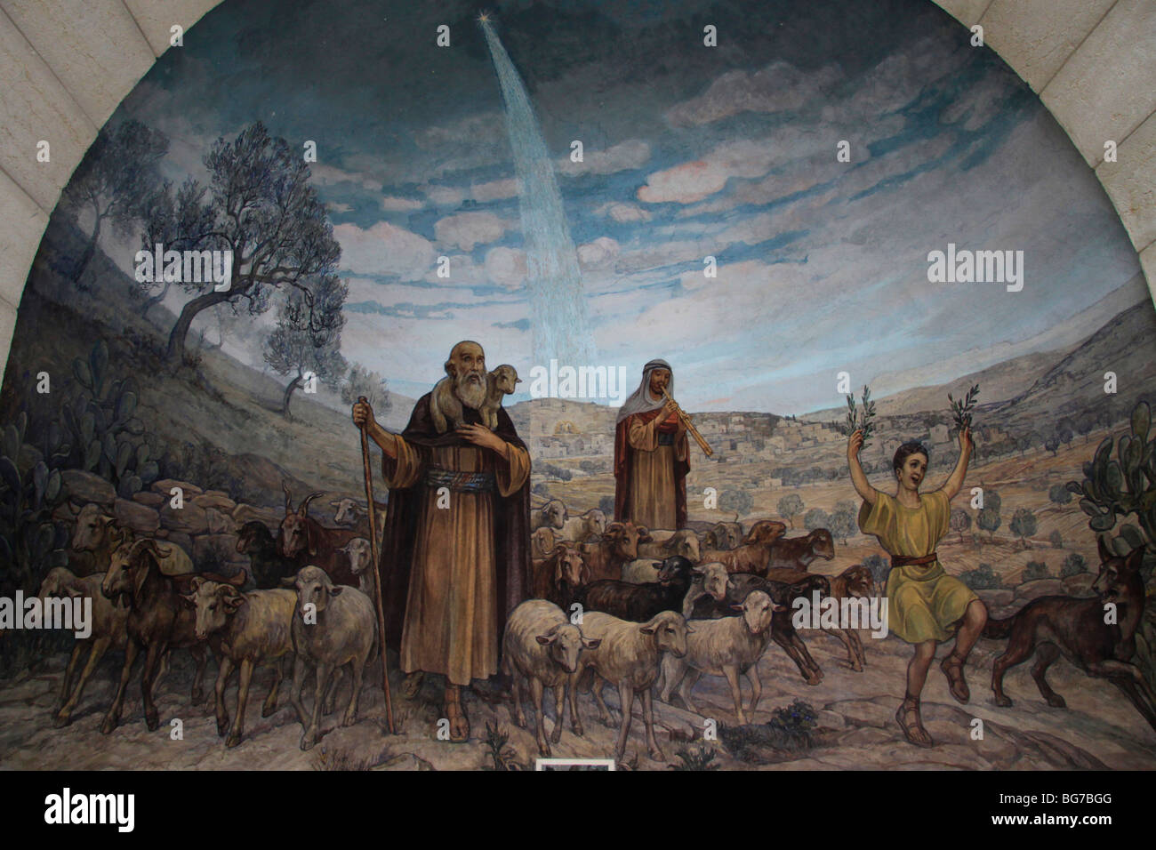 Beit Sahour, the Catholic Church at the Shepherds' Fields Stock Photo ...