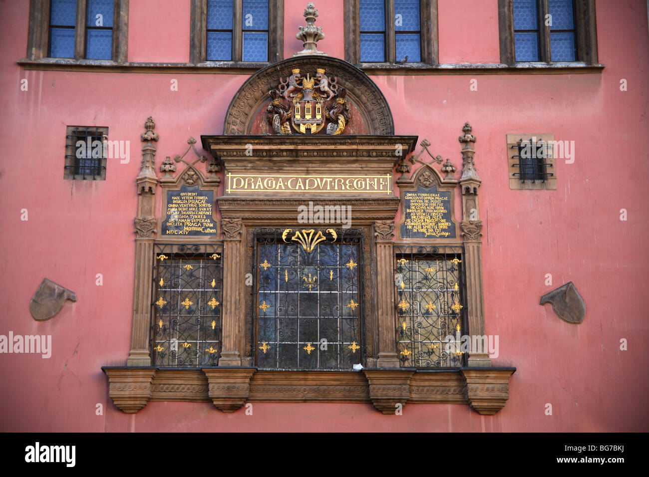 Traditional architecture of palaces in Prague, Czech Republic Stock ...
