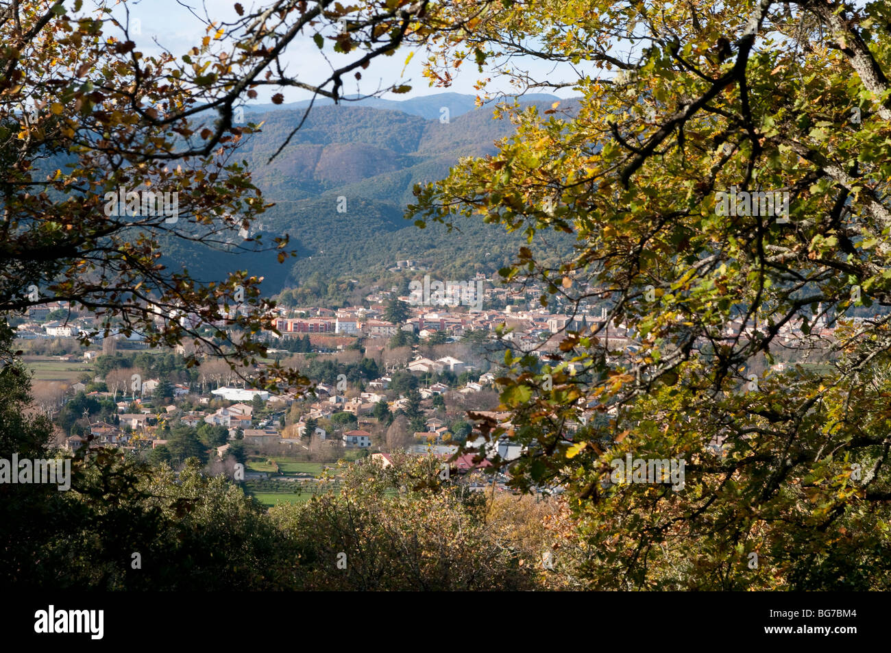 View of Ganges valley, Herault, Southern France Stock Photo - Alamy