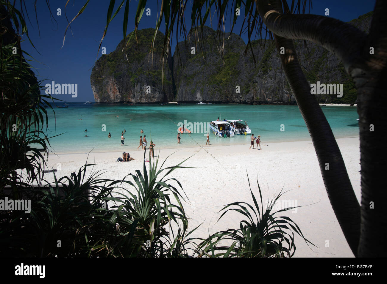 Maya Bay beach, Phi Phi Leh Island, Thailand Stock Photo - Alamy