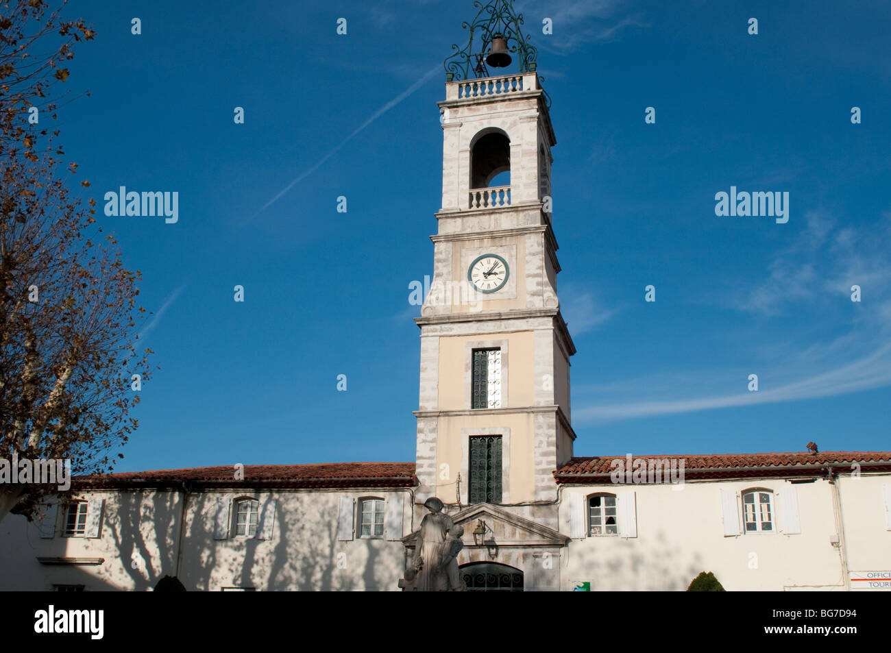 Clock tower, Ganges, Herault, Southern France Stock Photo - Alamy