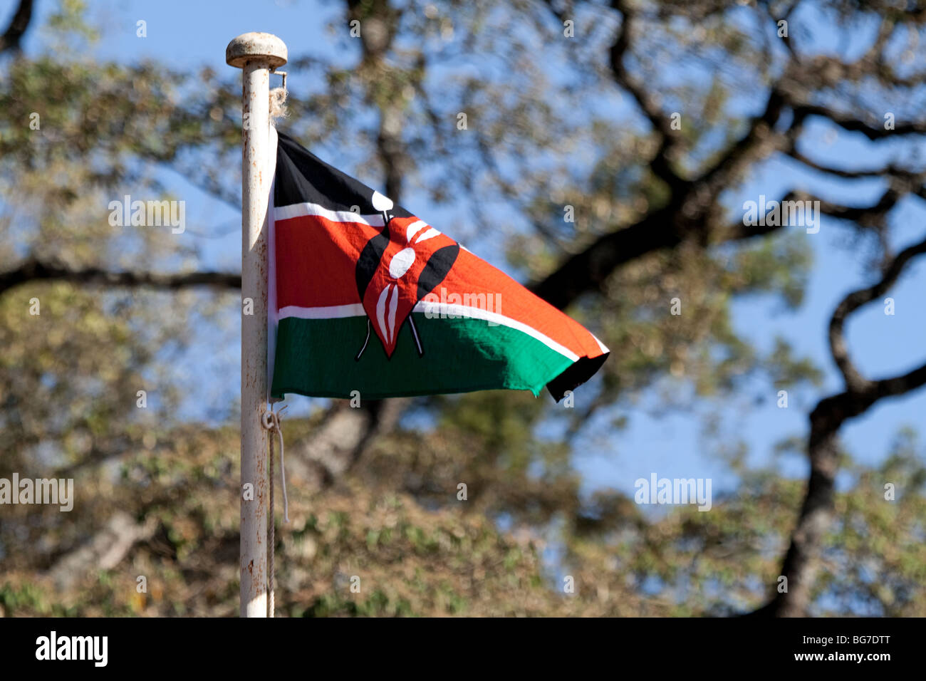 Waving kenyan flag hi-res stock photography and images - Alamy