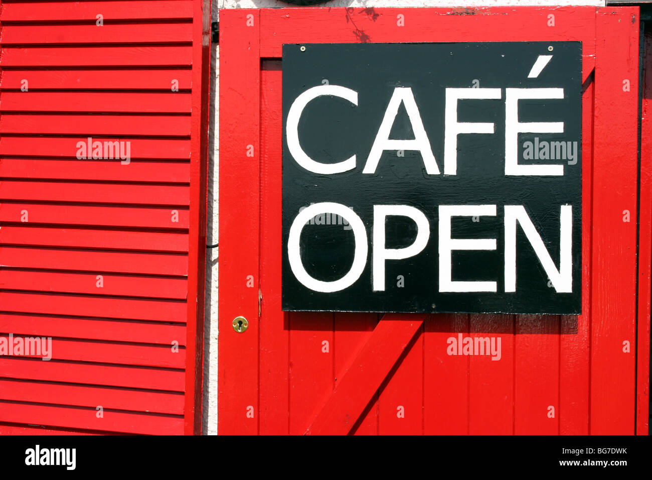 Cafe Open sign Stock Photo - Alamy