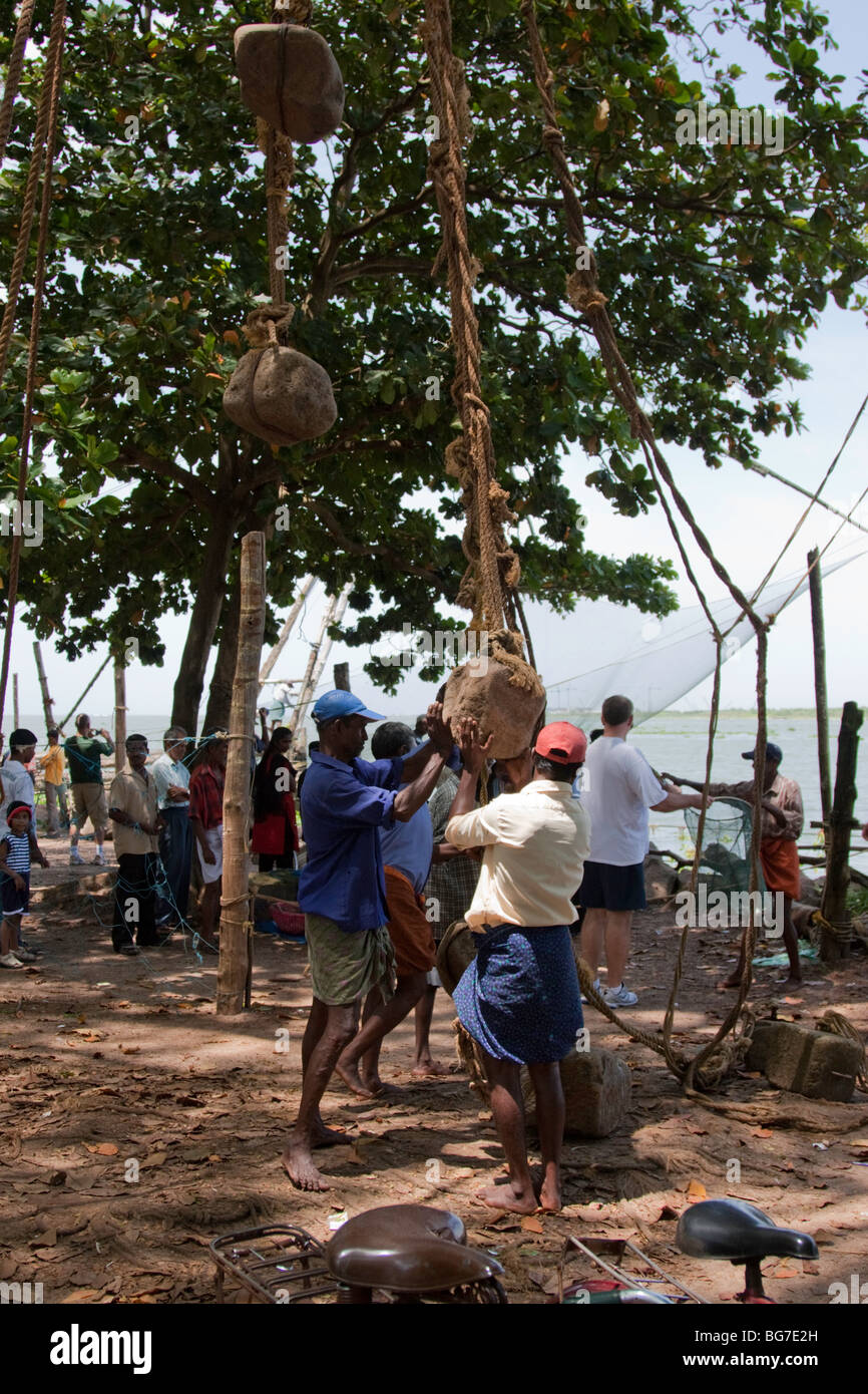 Cochin, Kerala fishing Stock Photo - Alamy