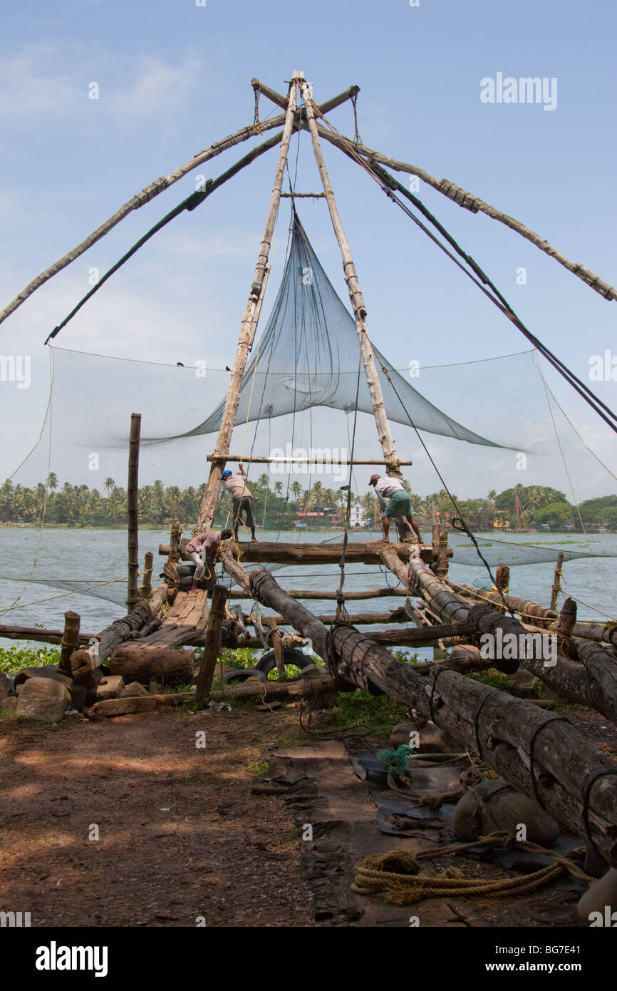 Cochin, Kerala fishing Stock Photo - Alamy