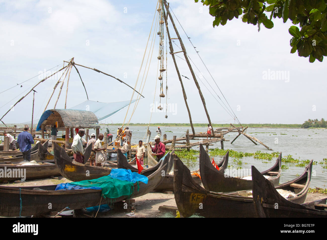 Cochin, Kerala fishing Stock Photo - Alamy