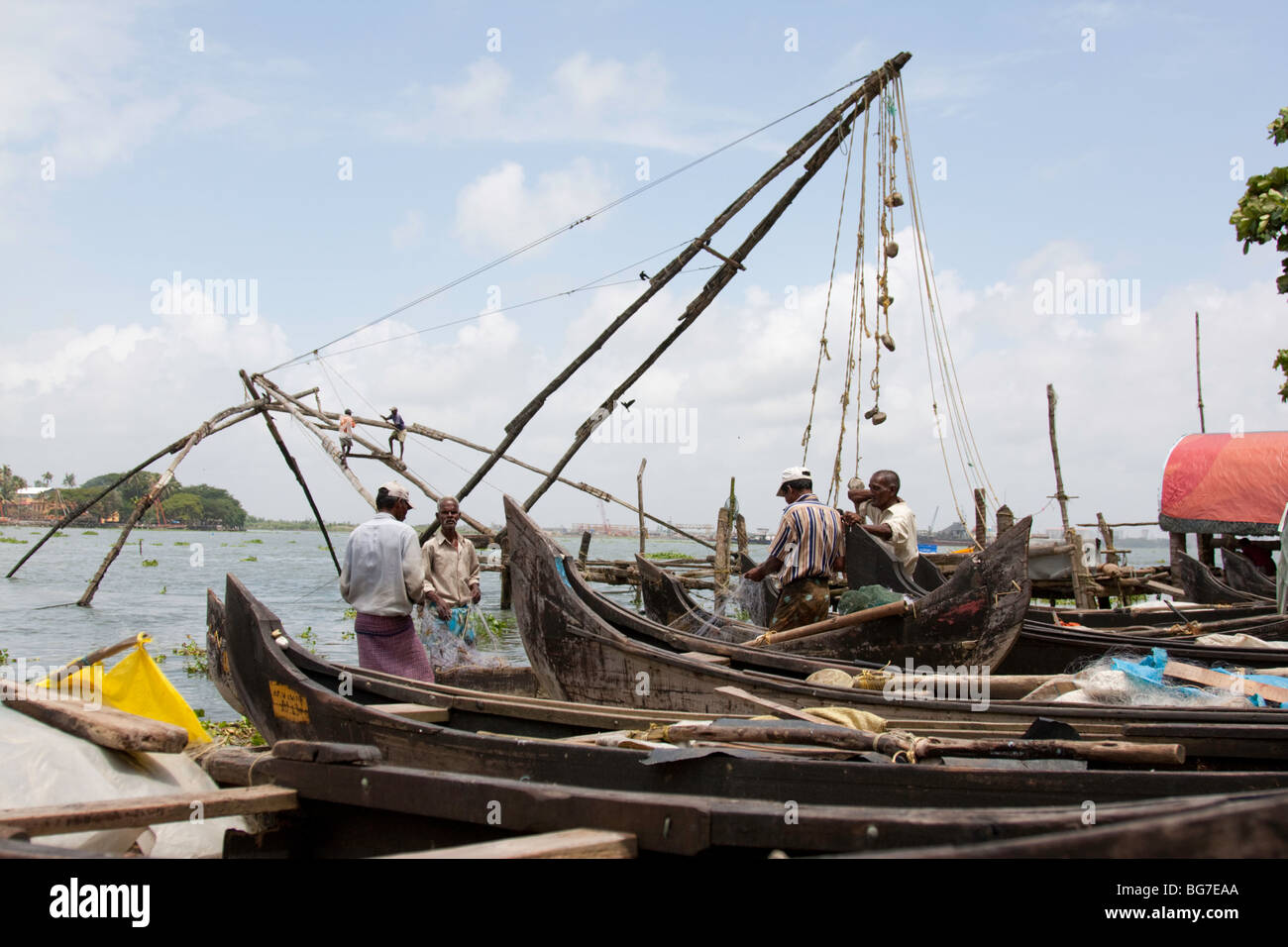 Cochin, Kerala fishing Stock Photo - Alamy