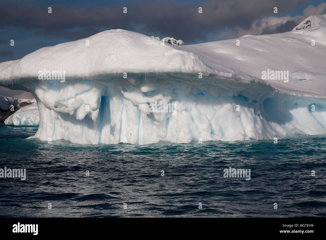 Large iceberg grounded in shallow water off Pleneau Island, Antarctica ...